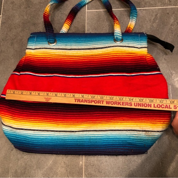 Bags | Serape Tote Purse Shoulder Bag Western Boho Colorful ...